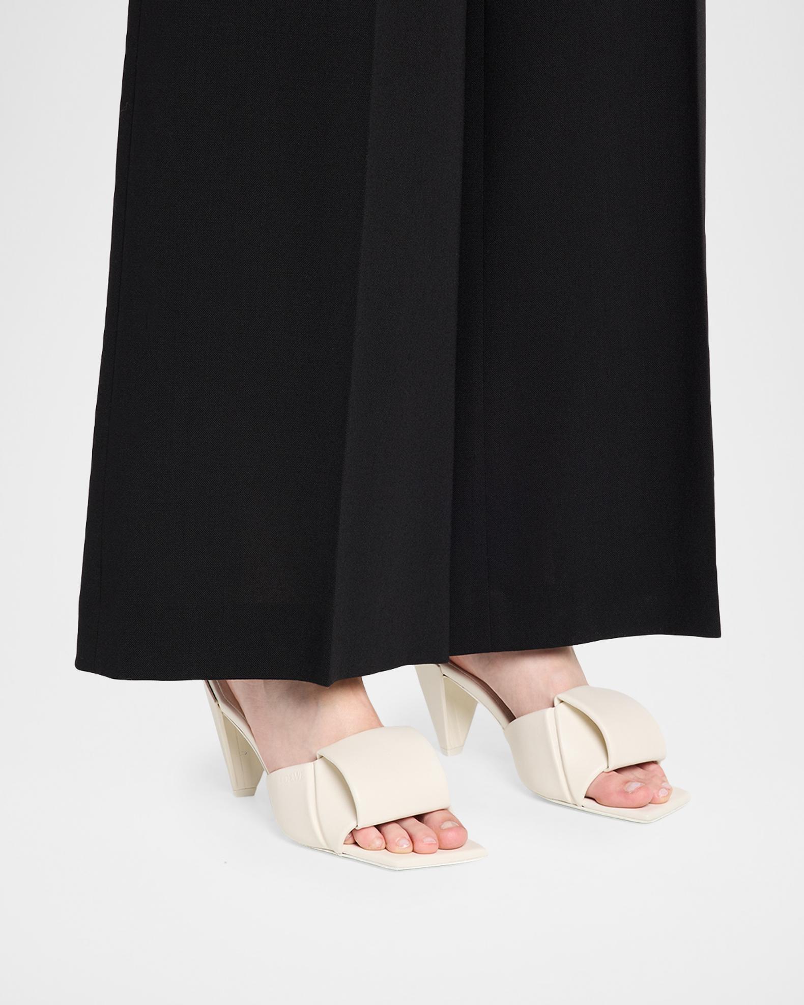 LOEWE 85mm Origami Leather Slide Sandals | Neiman Marcus