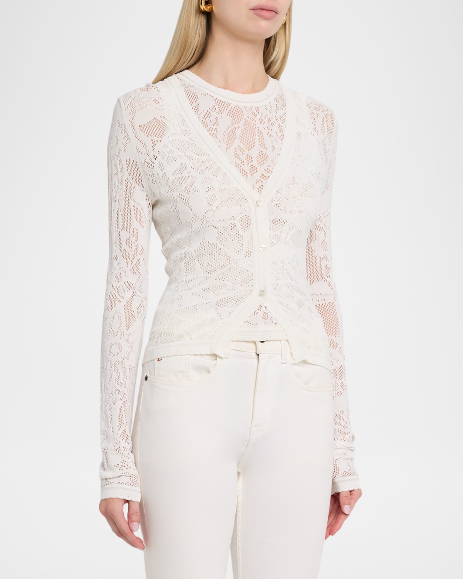 Toccin Annabelle Floral Lace Cardigan | Neiman Marcus