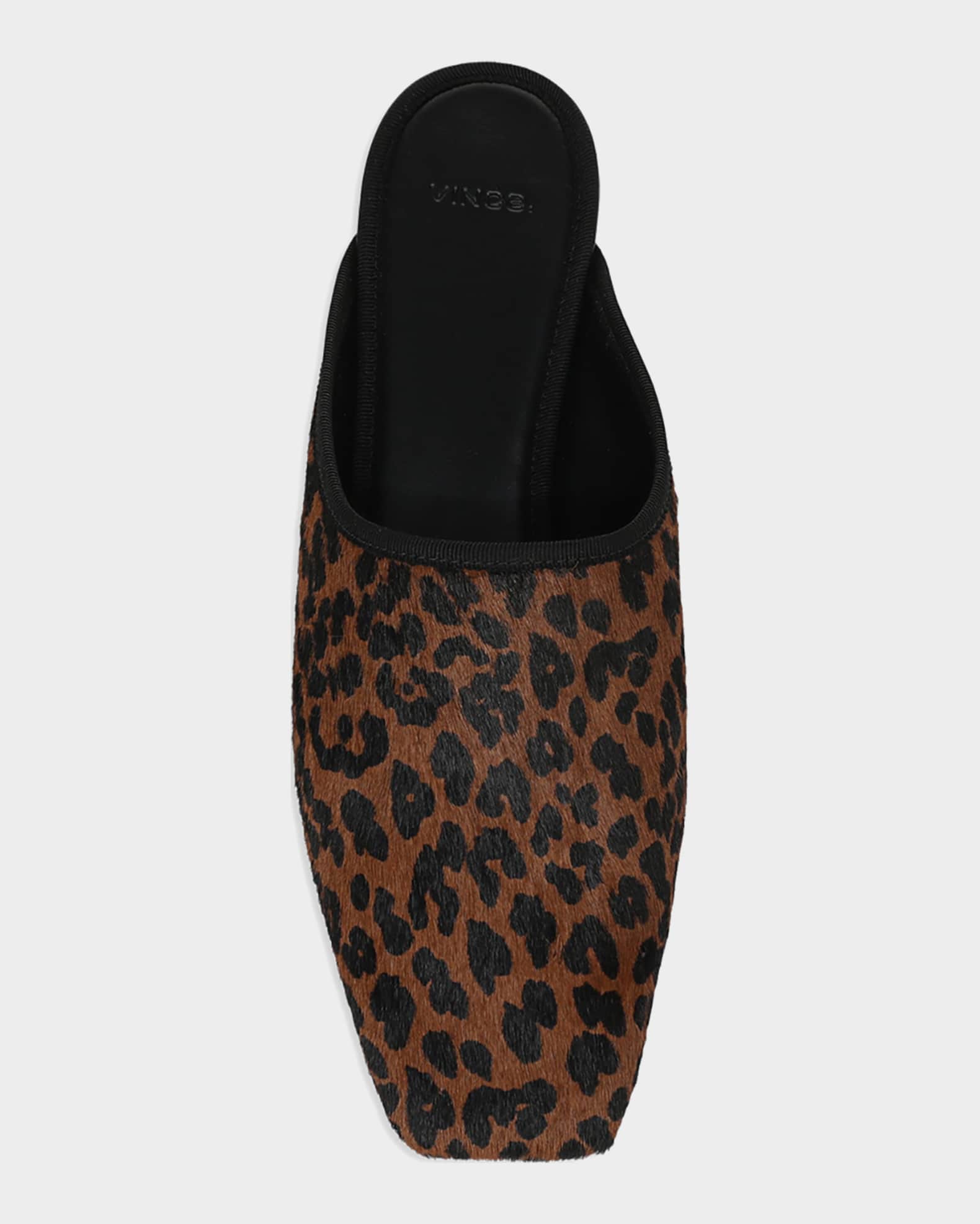 Vince Dakota Leopard Calf Hair Mules | Neiman Marcus