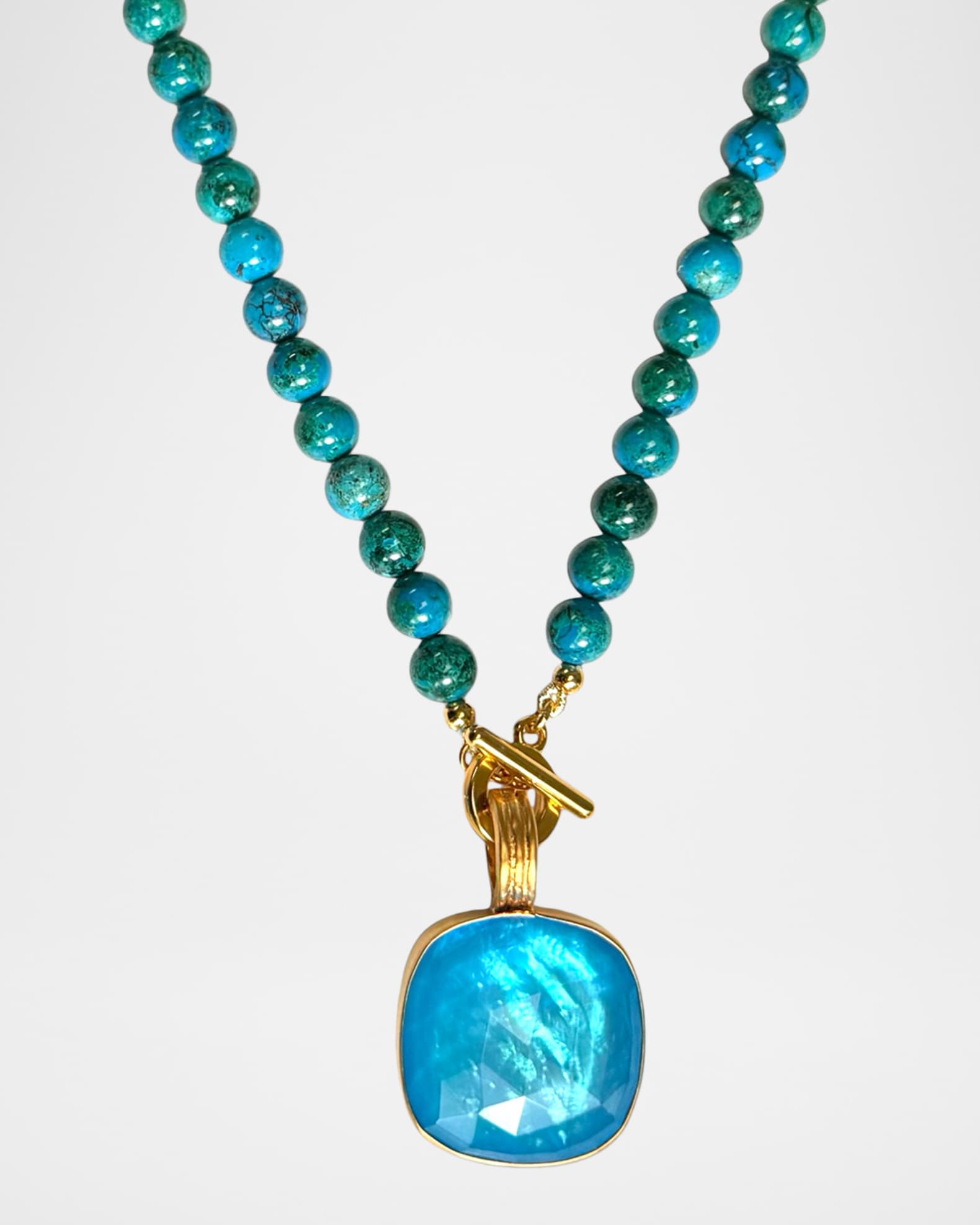 Dina Mackney Portofino Doublet Necklace with Chrysocolla | Neiman Marcus