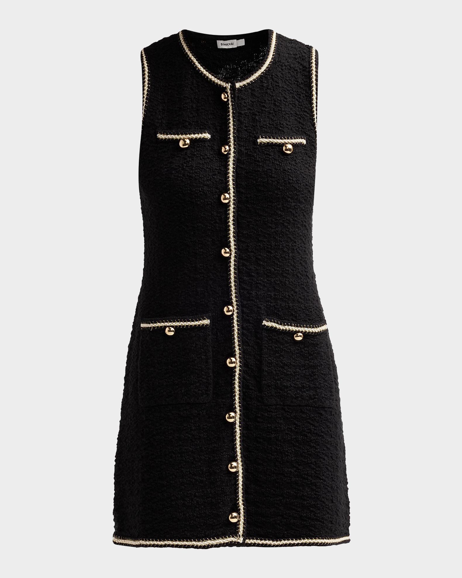 SIMKHAI Kerris Rib-Knit Sheath Mini Dress | Neiman Marcus