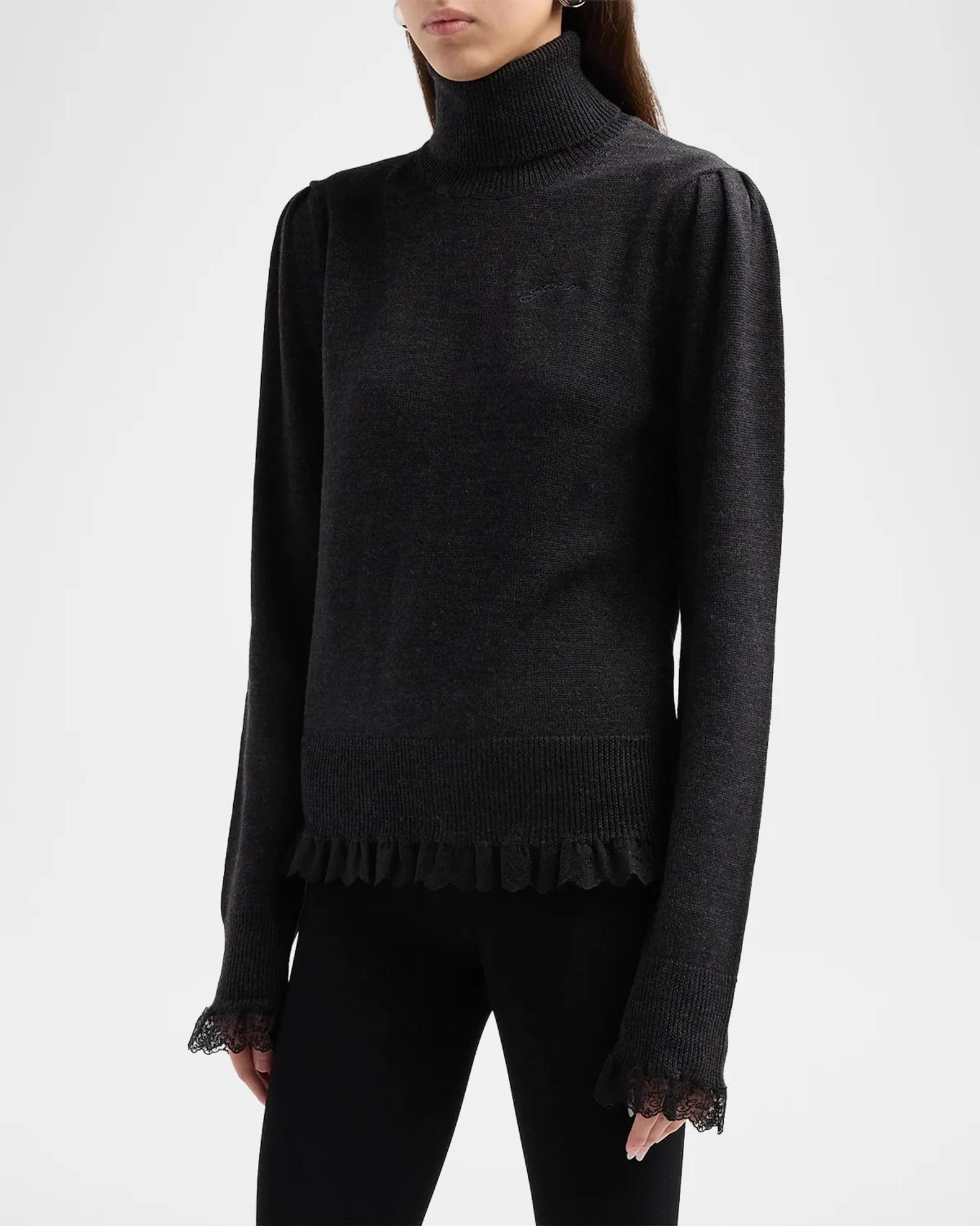 Ganni Merino Wool Turtleneck Sweater | Neiman Marcus