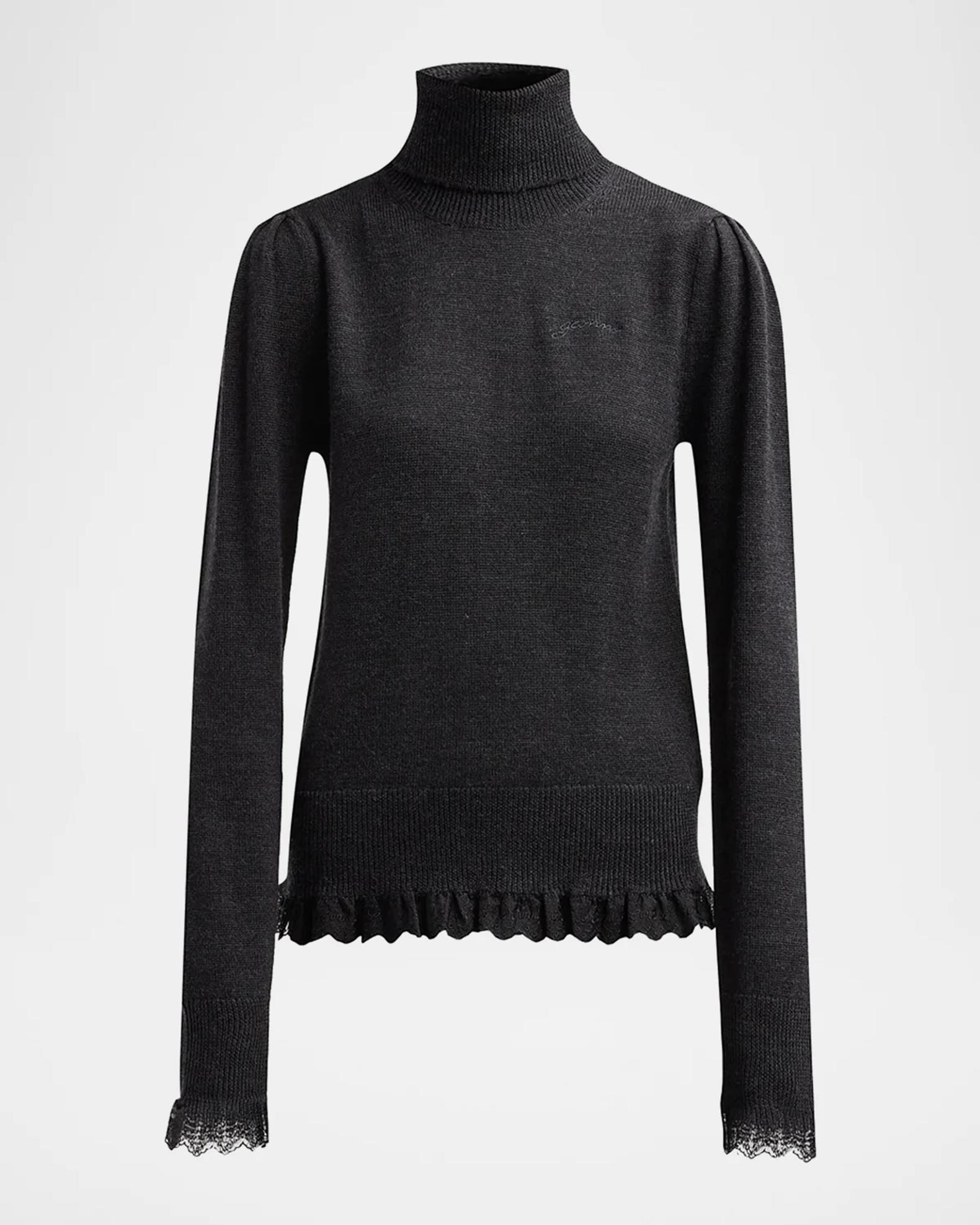 Ganni Merino Wool Turtleneck Sweater | Neiman Marcus
