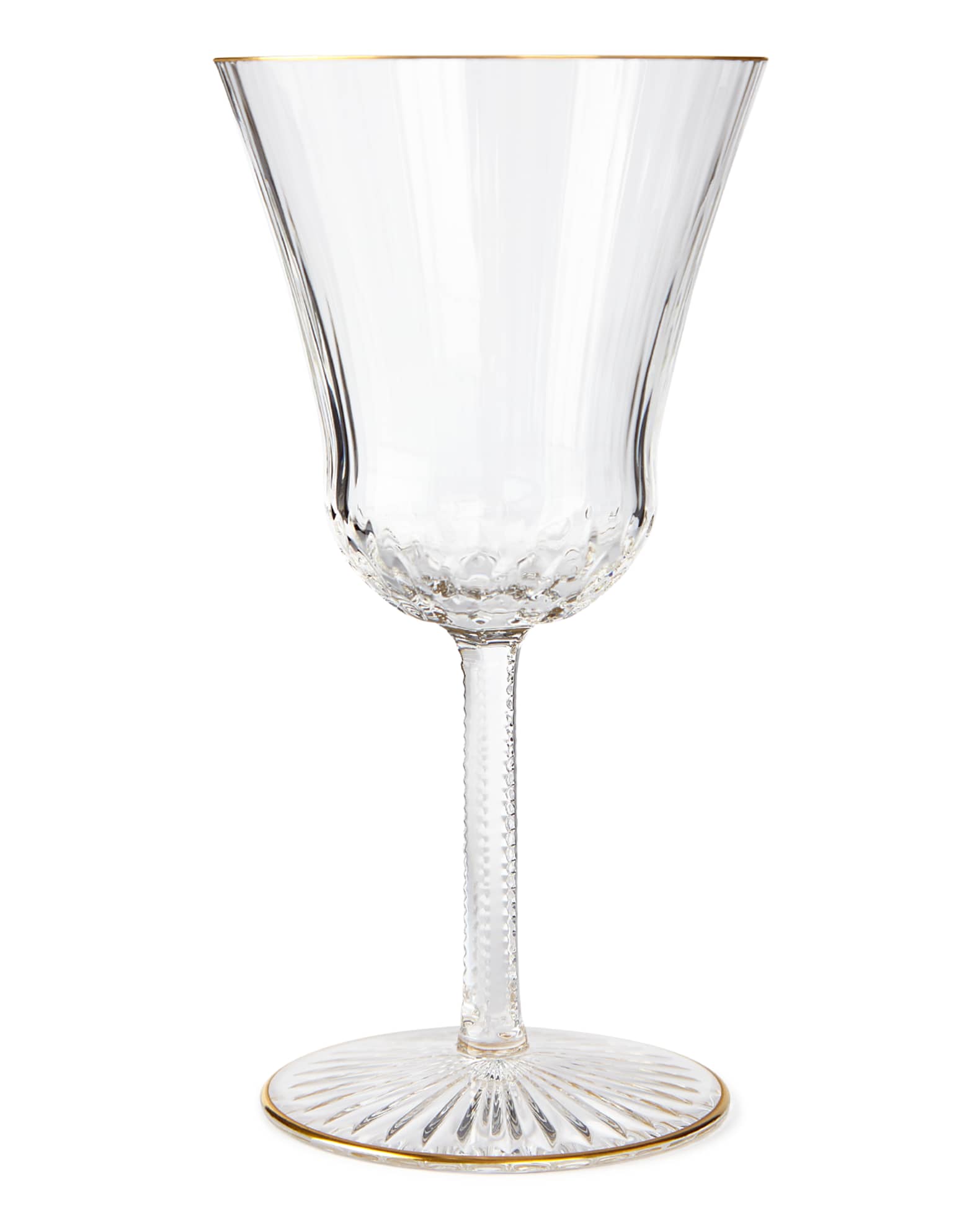 Saint Louis Crystal Apollo Gold-Rim Water Goblet | Neiman Marcus