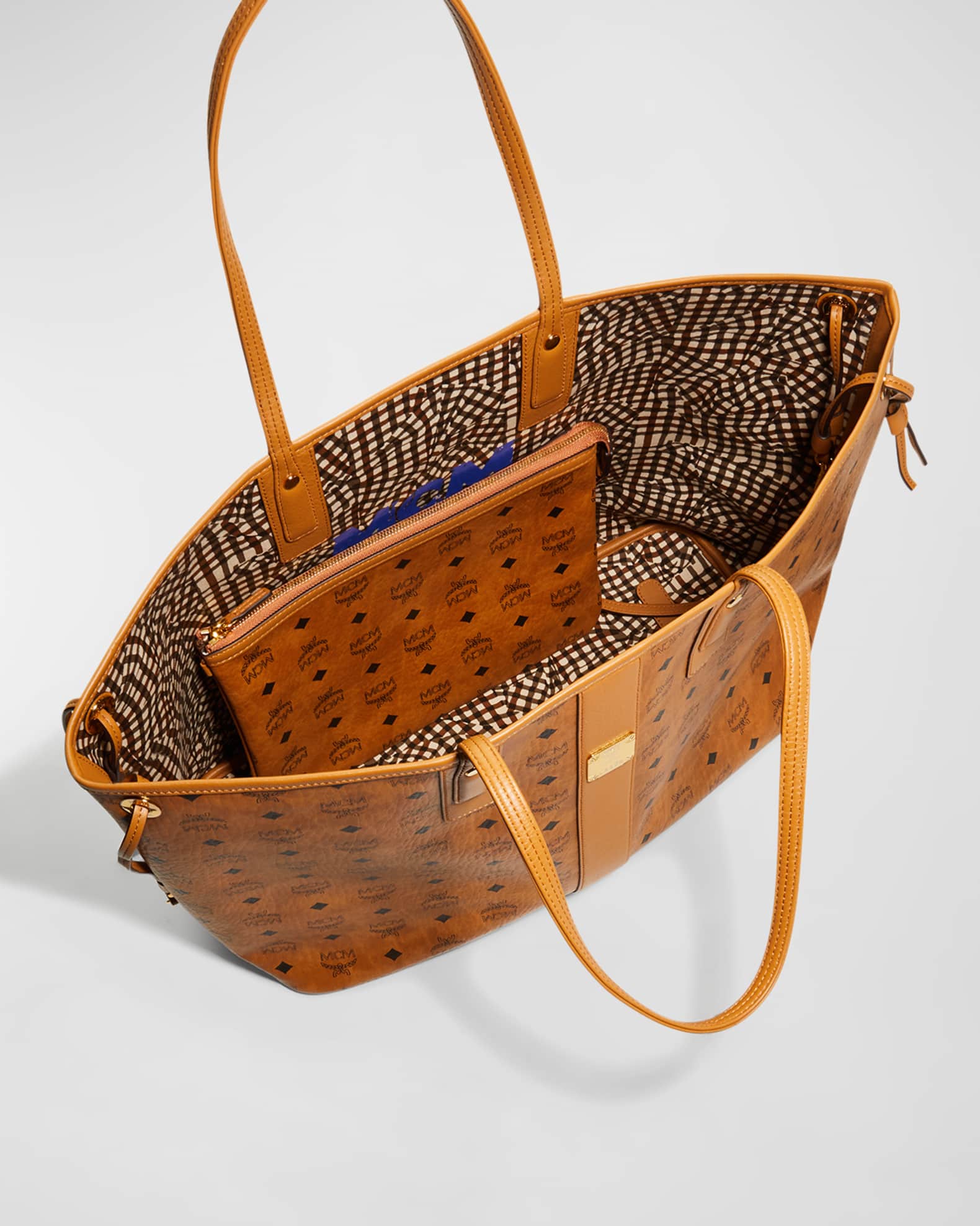 MCM Liz Reversible Large Visetos Tote Bag | Neiman Marcus