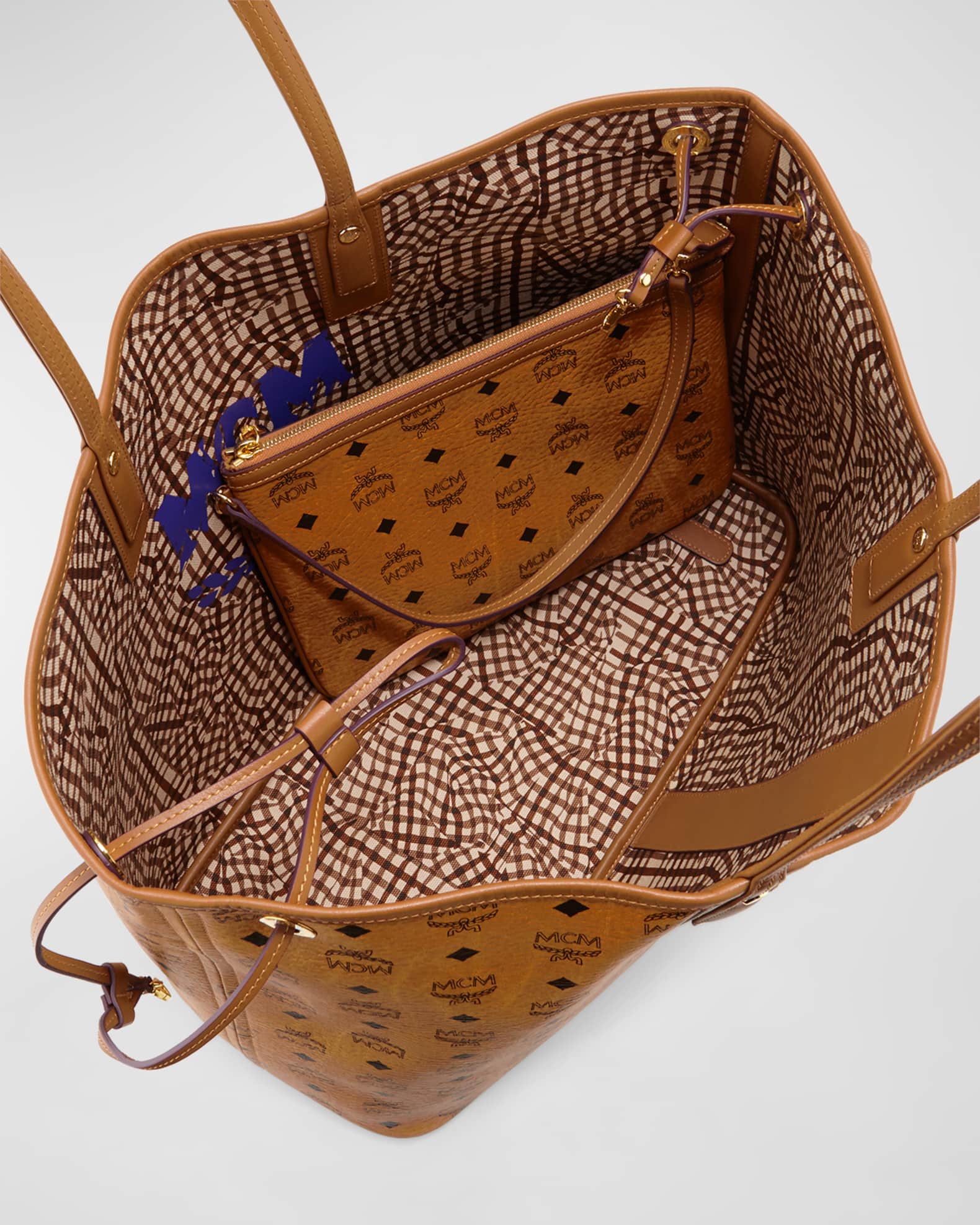 MCM Liz Reversible Large Visetos Tote Bag | Neiman Marcus