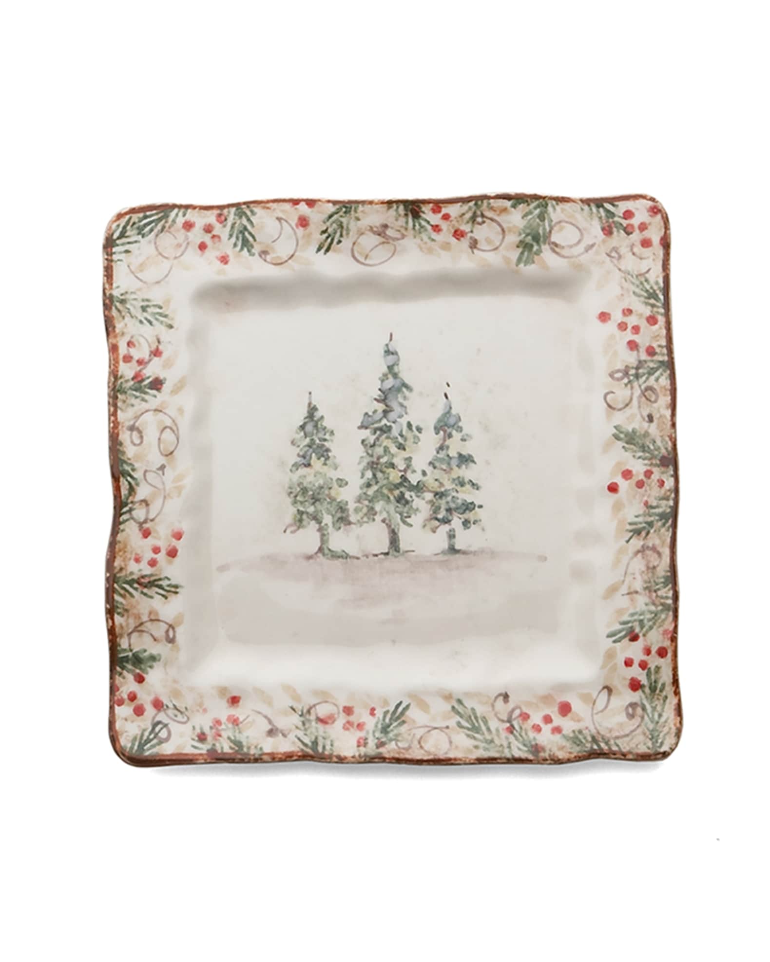 Arte Italica Natale Square Plate | Neiman Marcus