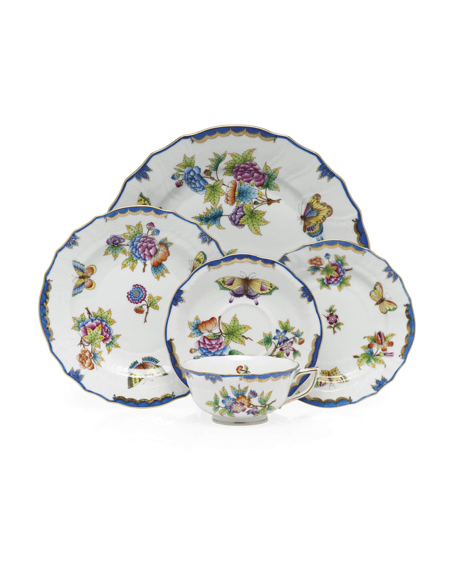 Herend Queen Victoria Blue Dinner Plate | Neiman Marcus