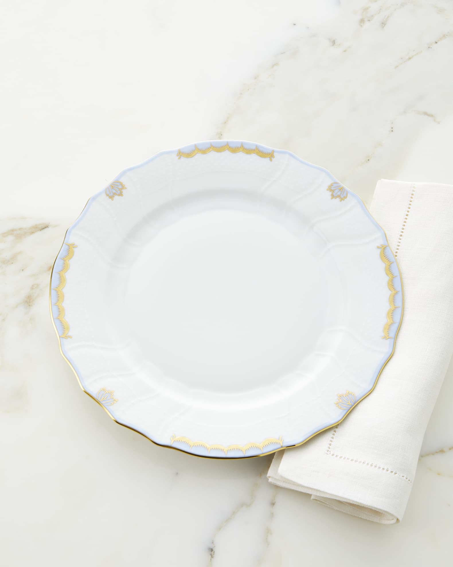 Herend Princess Victoria Dinner Plate, Light Blue | Neiman Marcus