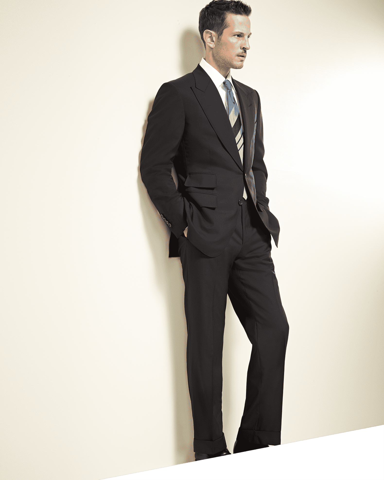 TOM FORD Windsor Base Peak-Lapel Two-Piece Suit, Black | Neiman Marcus