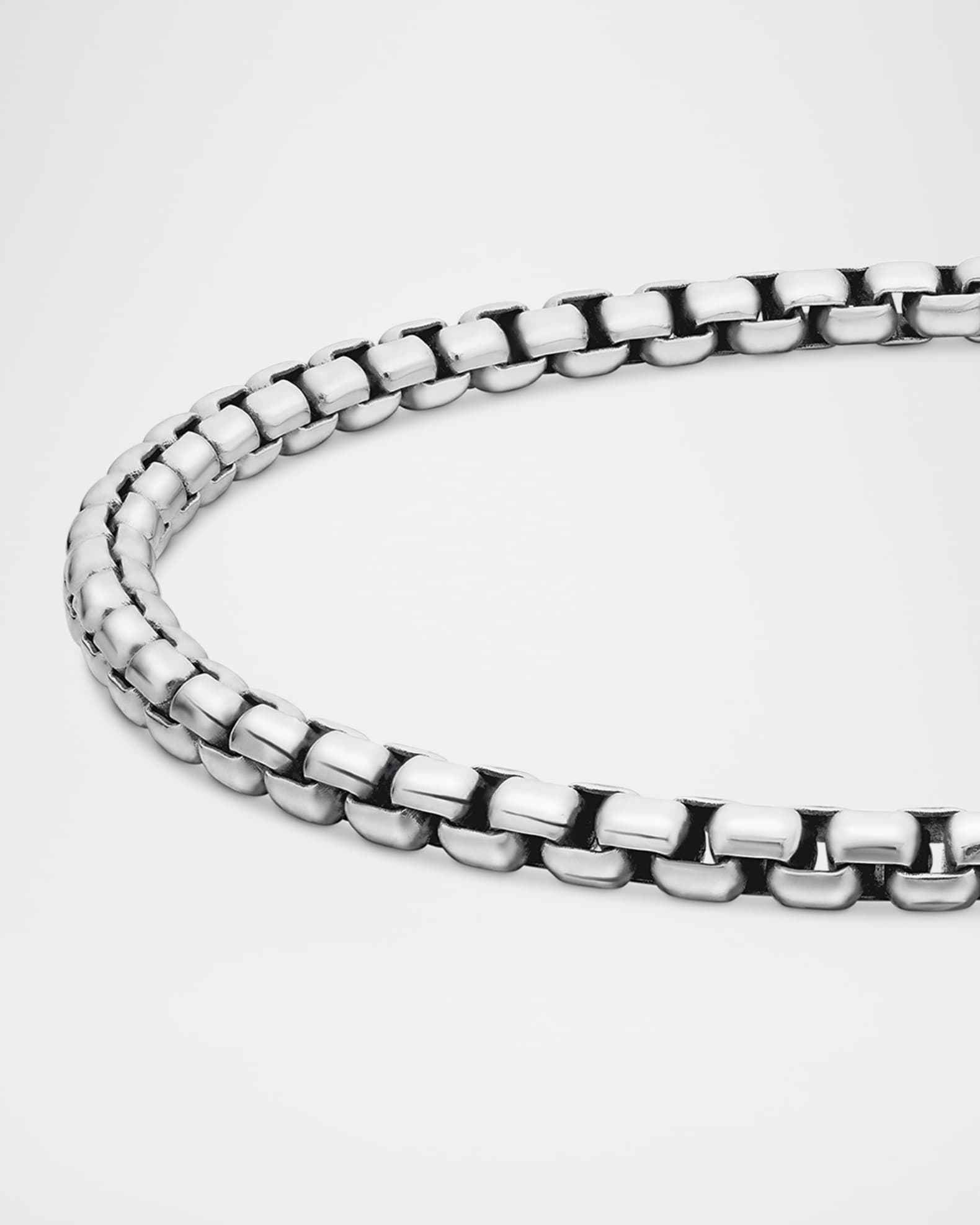 David Yurman 4mm Men's Box Chain Bracelet in Silver | Neiman Marcus