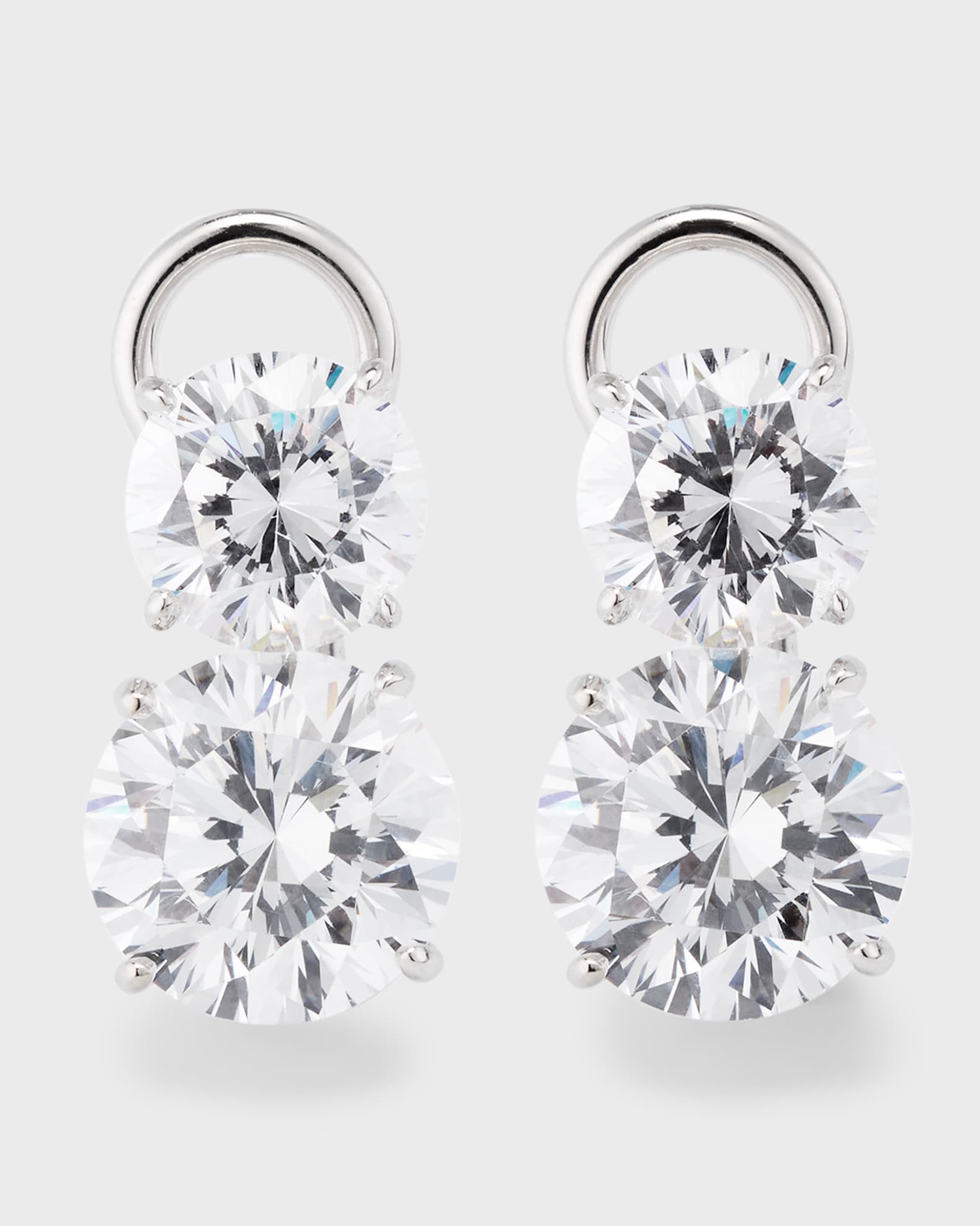 Fantasia by DeSerio Cubic Zirconia Double Drop Earrings | Neiman Marcus