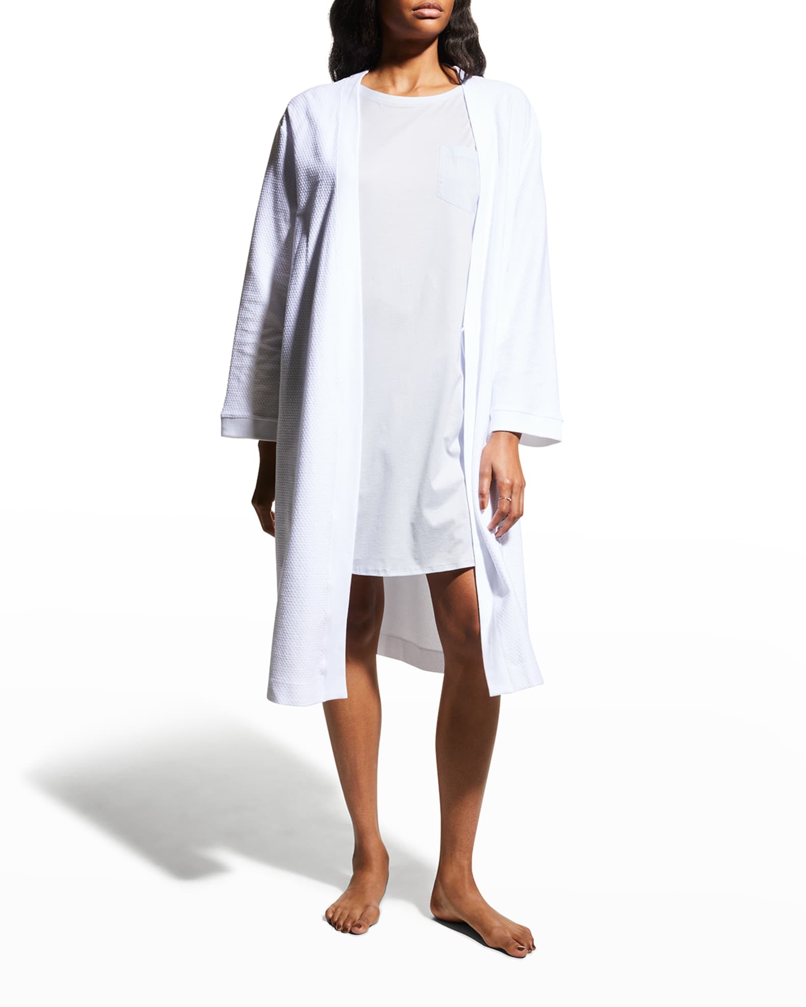 Hanro Cotton Waffle Robe | Neiman Marcus