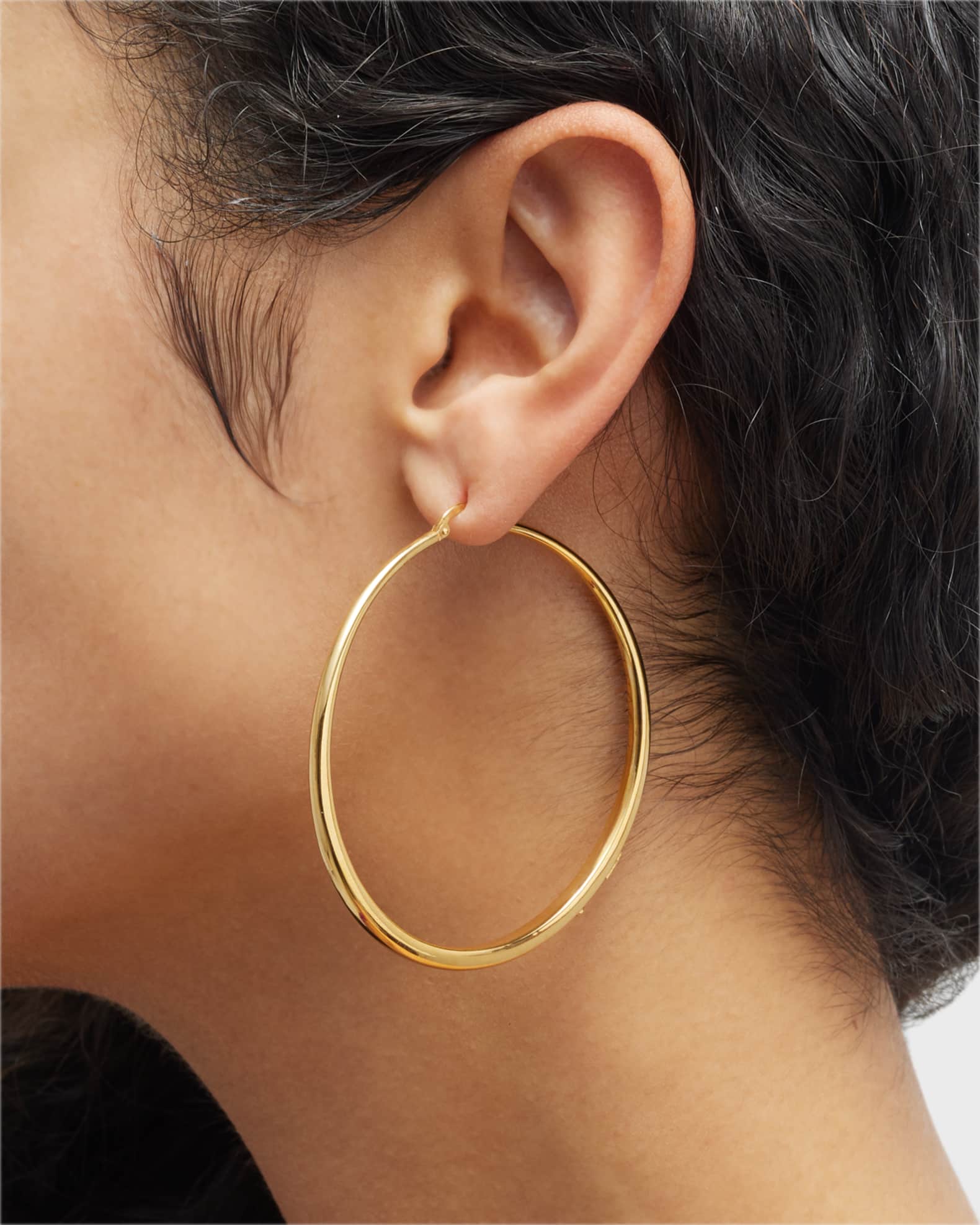 Roberto Coin Bold Gold Hoop Earrings | Neiman Marcus