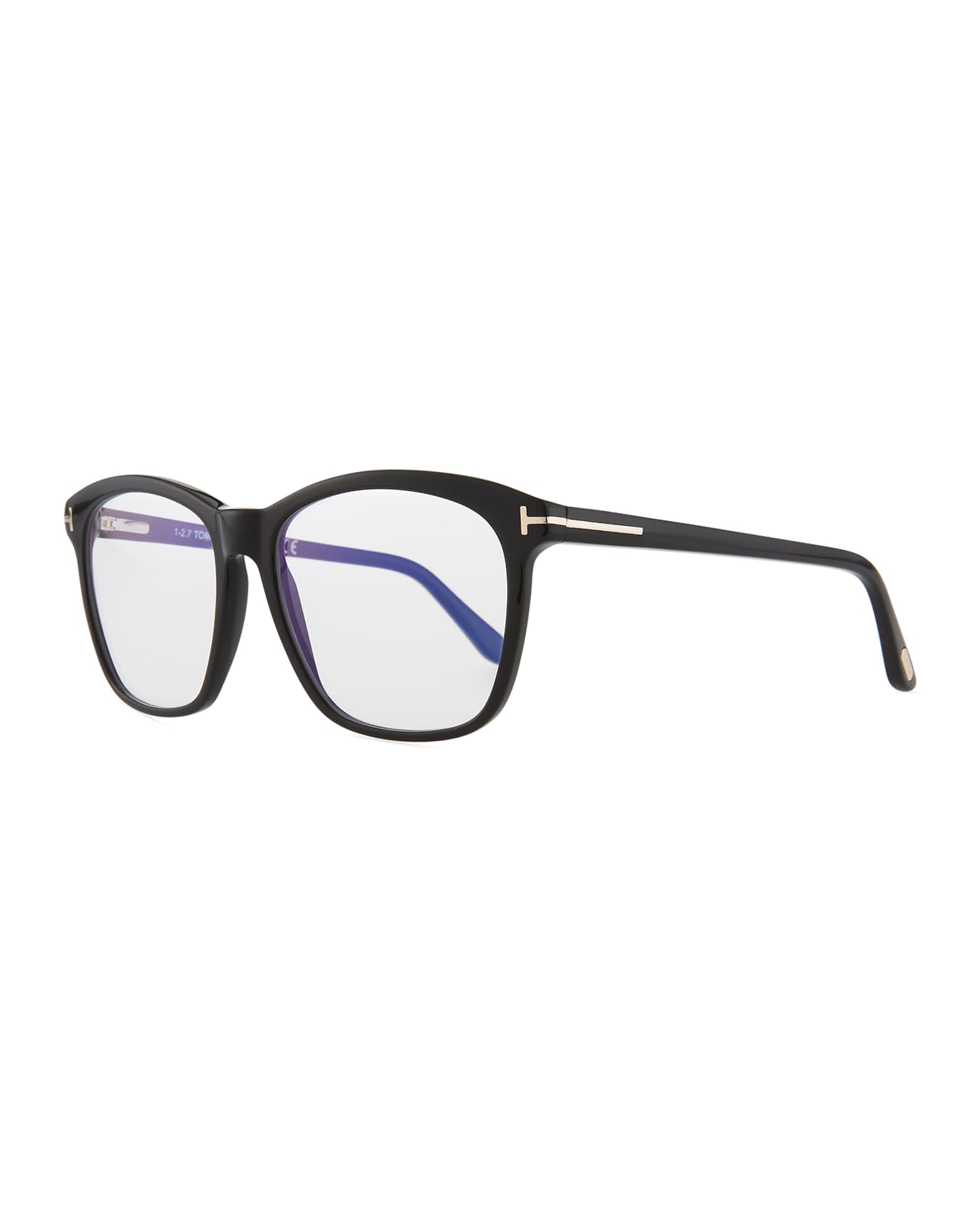 TOM FORD Blue Block Two-Tone Transparent Acetate Square Optical Frames ...